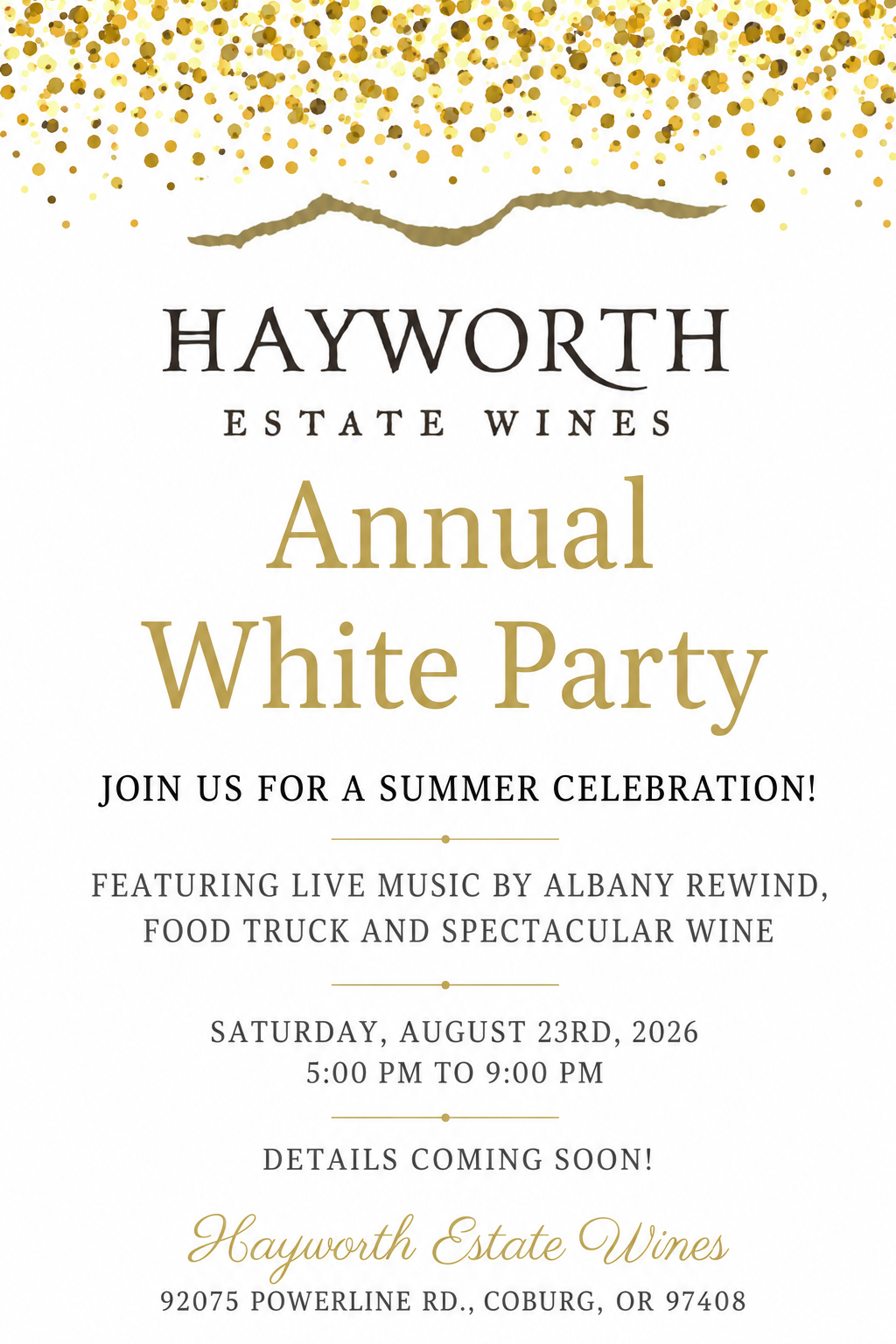 Events - Hayworth Estate Wines